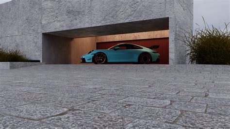 Artstation 3d Blend Custom Concept Car Environment Fbx Objmtl
