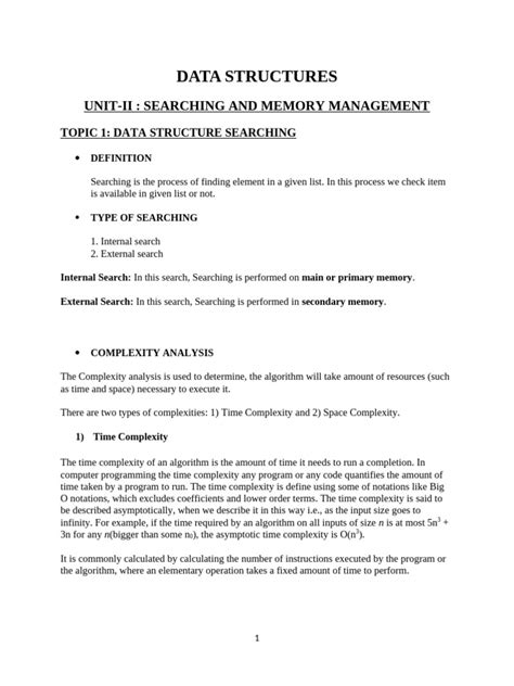 Ds Unit 2 Notes Pdf Time Complexity Computer Program