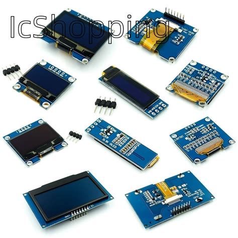 0 91 0 96 1 3 1 54 2 42 inch iic serial white blue oled display module 128x64 i2c 12864 lcd for
