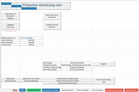 Simulation With The Fast Excel Development Template Production Scheduling