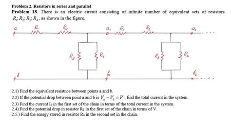 Solved Problem Resistors In Series And Parallel Problem Chegg