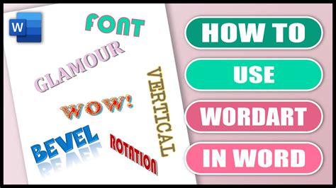 How To Use Wordart In Word Customise Wordart Youtube
