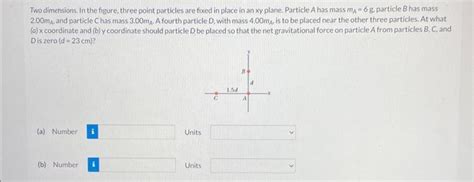 Solved Two Dimensions In The Figure Three Point Particles Chegg Com