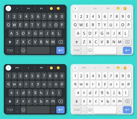 Premium Vector Android Keyboard Dark And Light