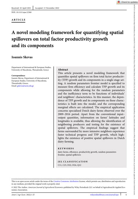 Pdf A Novel Modeling Framework For Quantifying Spatial Spillovers On
