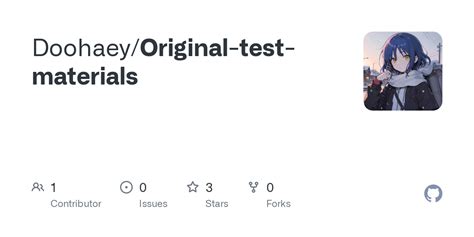 Github Doohaey Original Test Materials