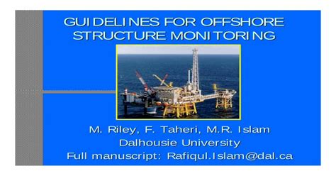 pdf guidelines for offshore structure monitoring 2001 · guidelines