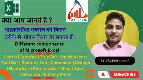 Ep 02 Several Ways To Open Ms Excel Different Components Name Of Ep 02 Several Ways To Open Ms Excel Different Components Name Of