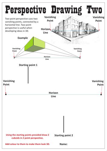 Perspective Drawing Worksheets
