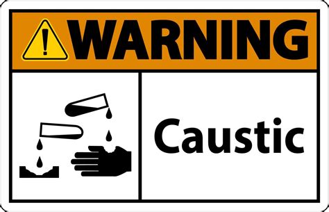 Warning Caustic Symbol Sign On White Background 12898648 Vector Art At Vecteezy
