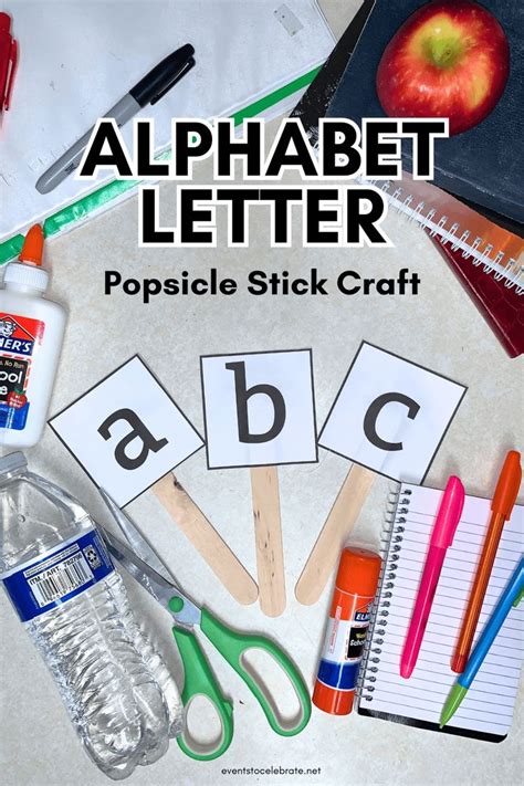 Use These Printable Alphabet Letters To Make A Popsicle Stick Alphabet