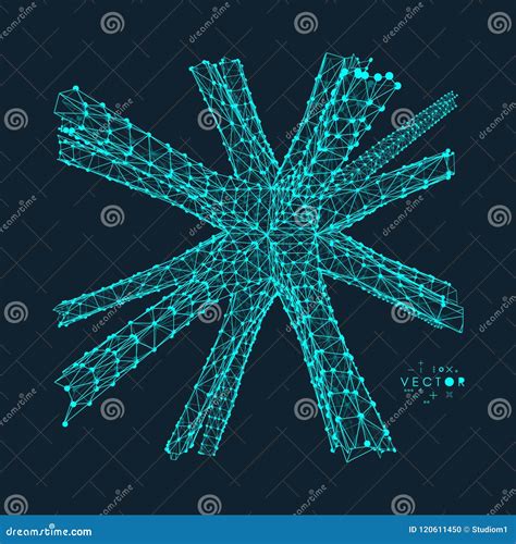 Connection Structure Wireframe Vector Illustration Stock Vector Illustration Of Global