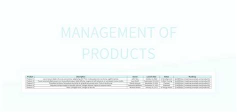 Product Management Best Practices Excel Template Free Download Pikbest