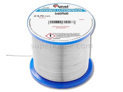 Sp 070dm Cyna Sn60pb40 Ołowiowa Z Topnikiem Drut 07mm Super Kable