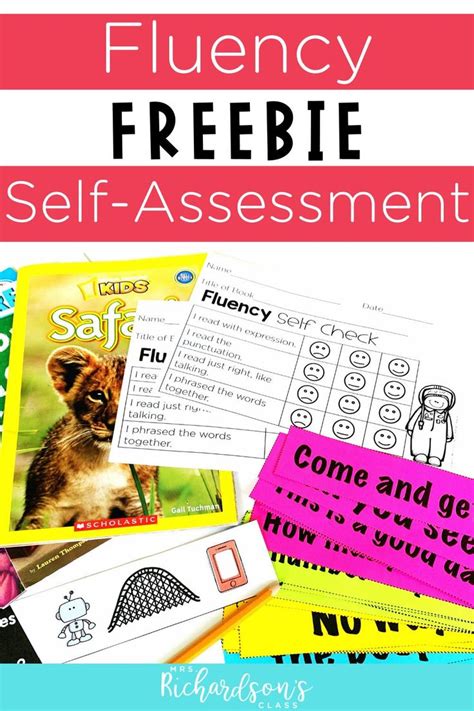 Free Fluency Self Assessment For Kindergarten First And Second Grade