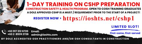 Cshp Dole Comprehensive Construction Safety And Health Program Cshp