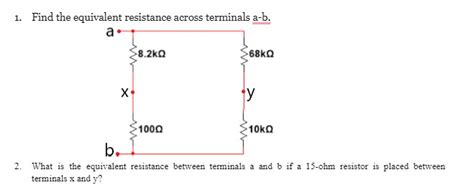 Solved Find The Equivalent Resistance Across Terminals