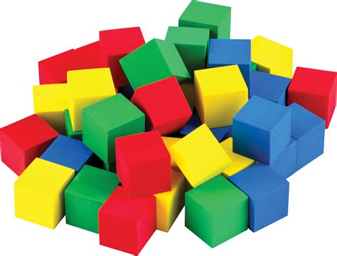 Stem Basics Multicolor 3 4 Foam Cubes 40 Count Tcr20938 Teacher Created Resources