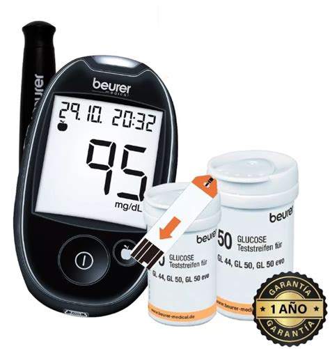 Kit Gl 44 Glucómetro 100 Tiras 1 Portalancetas 1 Estuche