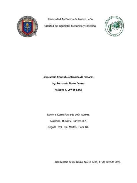 Practicas Lab Control Elec Motores Pdf Inducción Electromagnética