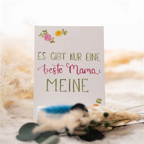 Postkarte Beste Mama Herz Voller Ideen