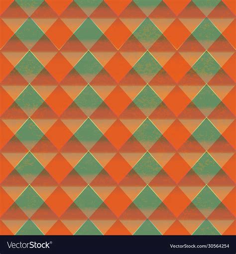 Retro Triangle Seamless Pattern With Grunge Effect