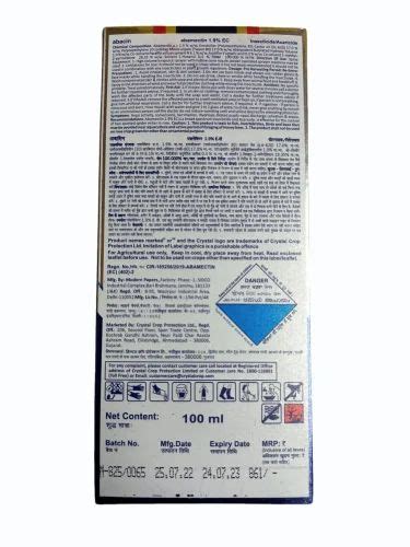 Liquid Abacin Insecticide Crystel Insecticides And Acaricide 100 Ml At ₹ 861litre In Pune