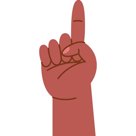 Afro Hand Indexing Gesture Icon PNG