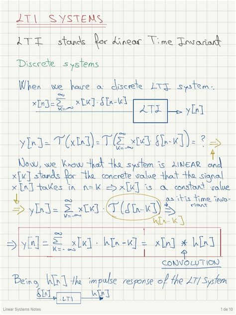 Linear Systems Notes Pdf Operator Theory Functions And Mappings
