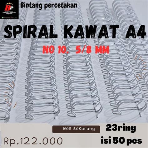 Jual Ring Kawatspiral Kawat Uk 58 Kalnderbuku Shopee Indonesia