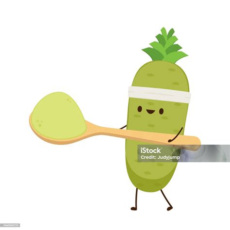 와사비 강판 벡터 와사비 루트 캐릭터 흰색 바탕에 와사비 뿌리 강판에 갈기에 대한 스톡 벡터 아트 및 기타 이미지 강판에 갈기 건강한 생활방식 건강한 식생활 Istock