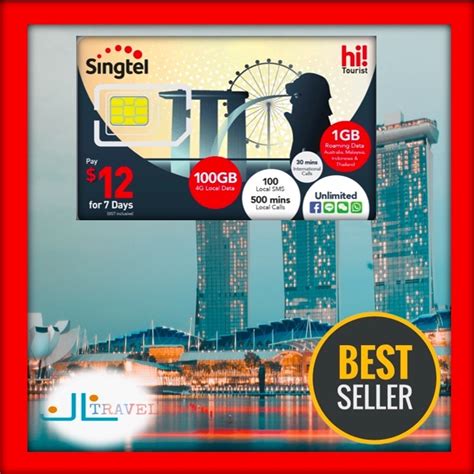 28 Days 100 Gb Singapore 1 Network Singtel Sim Card Pick Up At