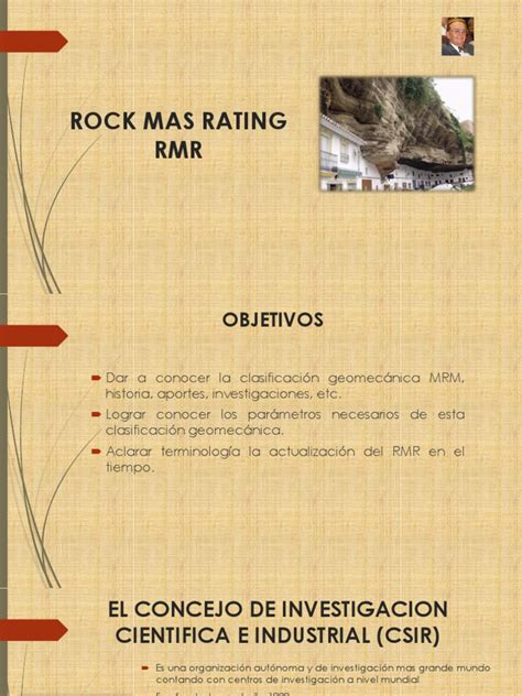 Rock Mas Rating Rmr Pdf Túnel Ingeniería
