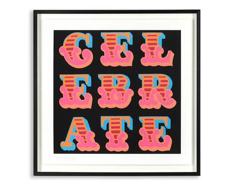 Bonhams Ben Eine British Born 1970 Celebrate Circus Screenprint