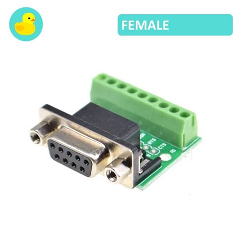 Rs232 Rs485 Db9 Connector To Terminal Block Screw Connector Adapter Board