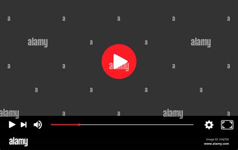 Video Player Interface With Controls The Player Window Frame Vector Illustration Stock Vector