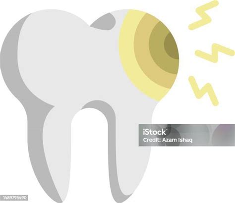 치과 농양 벡터 컬러 아이콘 디자인 치과 기호 의료 기호 치과 기구 스톡 일러스트레이션 치통 또는 고통스러운 치아 개념 건강