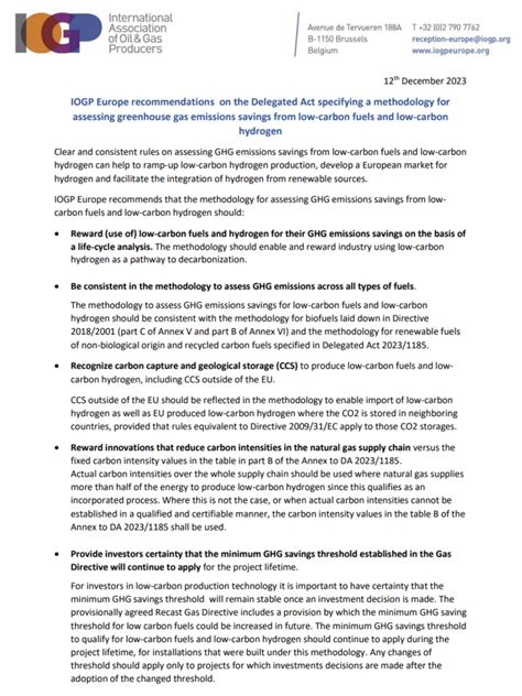 Joint Statement Urgent Need For European Commission To Correct Course On The Draft Delegated