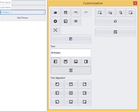 Quick Runtime Customization WinForms Controls DevExpress Documentation