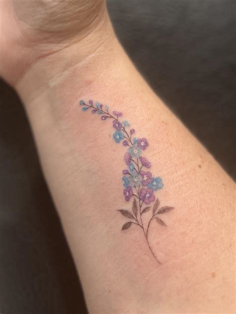 Delphinium Flower Tattoo Meaning Symbolism Design And Personal Significance