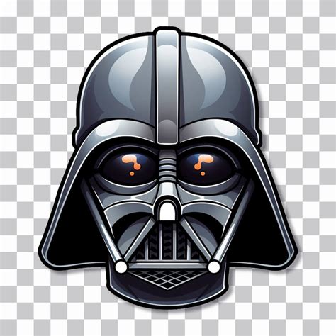 Star Wars Darth Vader Head Cartoon Sticker Iconic Png Sticker