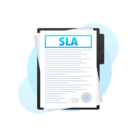 Sla 서비스 수준 계약 문서 계약 양식 프리미엄 벡터