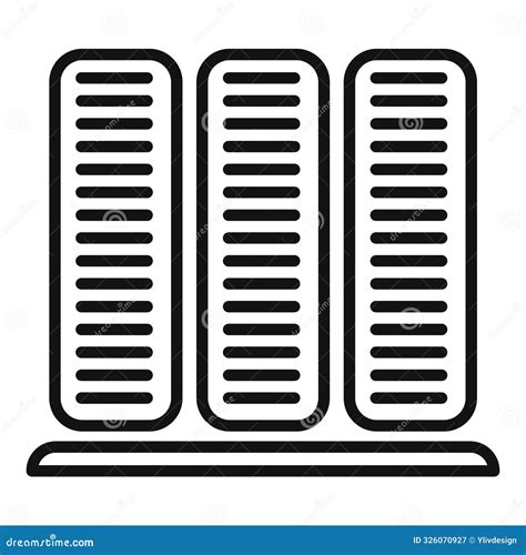 Data Center Server Rack Icon Representing Cloud Computing And Storage Stock Illustration