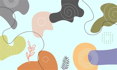 손으로 그린 추상적인 모양과 식물 모티프가 있는 디자인 템플릿 0명에 대한 스톡 벡터 아트 및 기타 이미지 0명 고풍스런 기하 도형 Istock