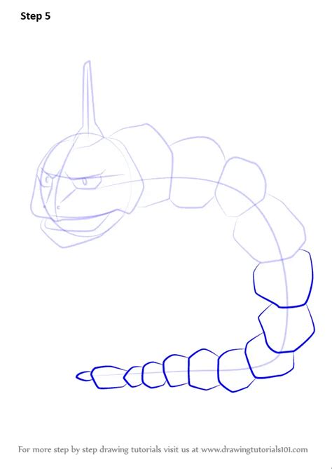 How To Draw Onix From Pokemon Go Pokemon Go Step By Step