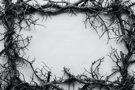 Frame With Gothic Border Black Rectangular Border Design For A4