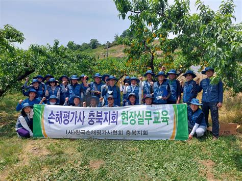 사단법인 한국손해평가사협회 충북지회 손해평가사 현장실무교육을 실시했습니다 교육일정 525