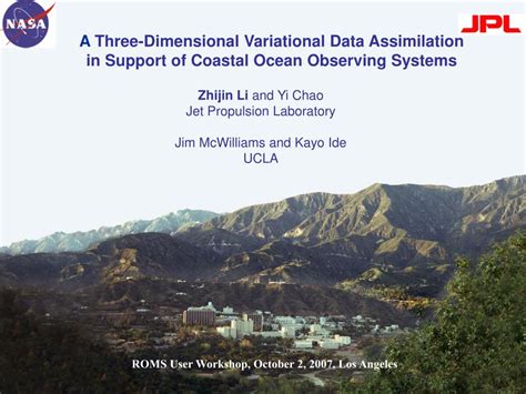 Ppt A Three Dimensional Variational Data Assimilation In Support Of Coastal Ocean Observing