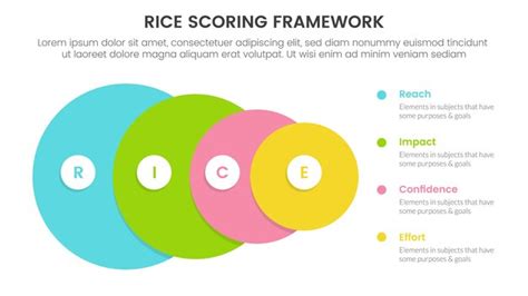 Premium Vector Rice Scoring Model Framework Prioritization Infographic With Big Circle