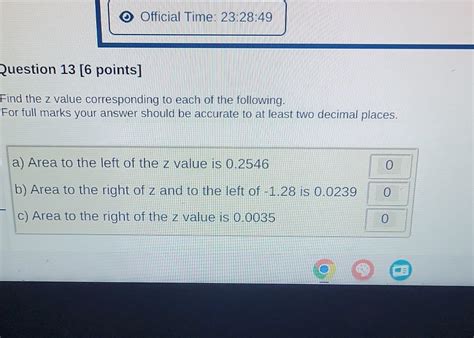 Solved Find The Z Value Corresponding To Each Of The Chegg Com